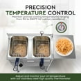 Bioexcel 5 qt 2-Tank Deep Fryer with Thermometer, Propane Power ...