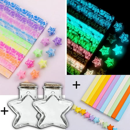 Origami Star Paper Strips, 420 Sheets Lucky Stars Paper and 760 Sheets ...