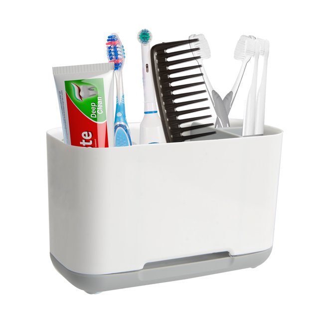 Penck Toothbrush & Toothpaste Holder, with Compartments, Bathroom ...
