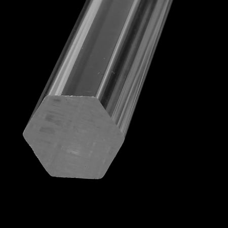 15mm Hex Width 10" Long Acrylic Hexagon Shaped Rod PMMA Bar Clear 2pcs ...