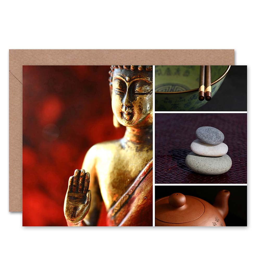 Buddha Zen Culture Greetings Card Plus Envelope Blank inside - Walmart.com