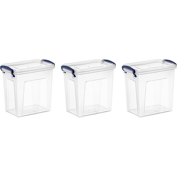 Superio Clear Storage Bins with Lids, Stackable Deep Storage Boxes with ...