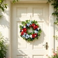 4th of July Decorations Large Floral Wreath 18" Round Patriotic Front ...