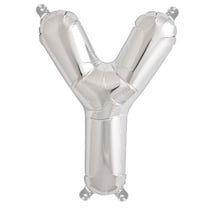 BalsaCircle 16" Mylar Foil Plain Balloon Silver Letter Y Wedding Party ...