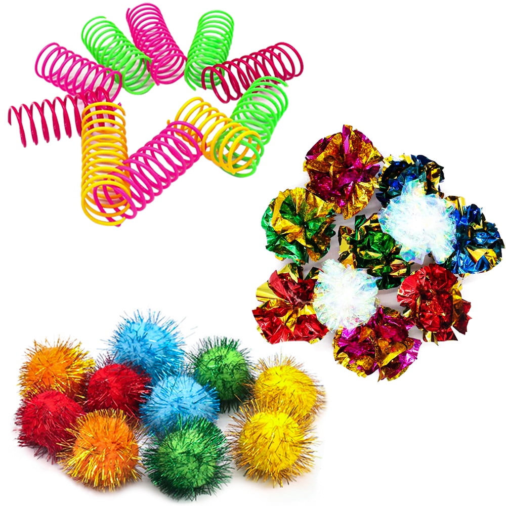 Cat Toy Ball,Cat Toys Balls - 30PCS,Cat Toys,Cat Toy Springs for Indoor ...