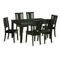 East West Furniture Dudley 7 Piece Buckland Rectangular Dining Table ...