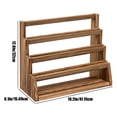 Upgraded 4-Tier Solid Wood Trading Card Display Stand, 1PCS - Black ...
