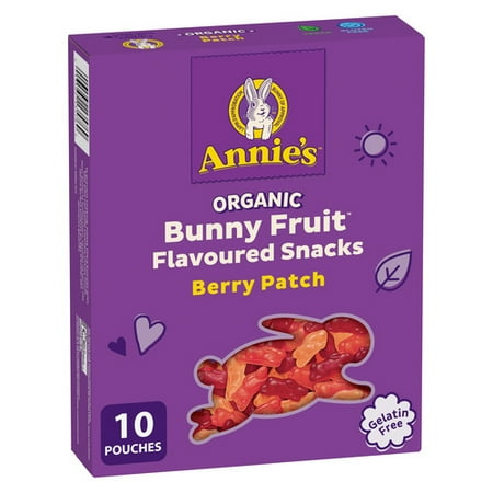 Annie's Organic Bunny Fruit Flavoured Snacks Berry Patch, Kids Snacks ...