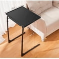 Foldable Single TV Tray Table, 6 Adjustable Heights & 3 Tilt Angles ...