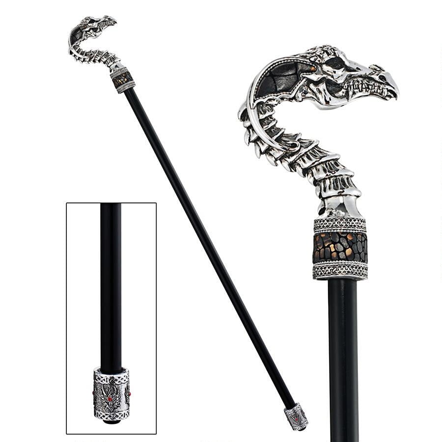 Design Toscano Dragonsthorne Drakkar Dragon Gothic Walking Stick ...