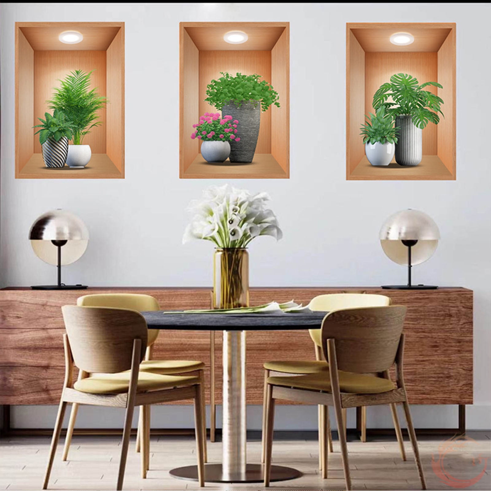 XWSHYW Decoraciones para El Hogar Plantas de Calcoma En Plantas y ...