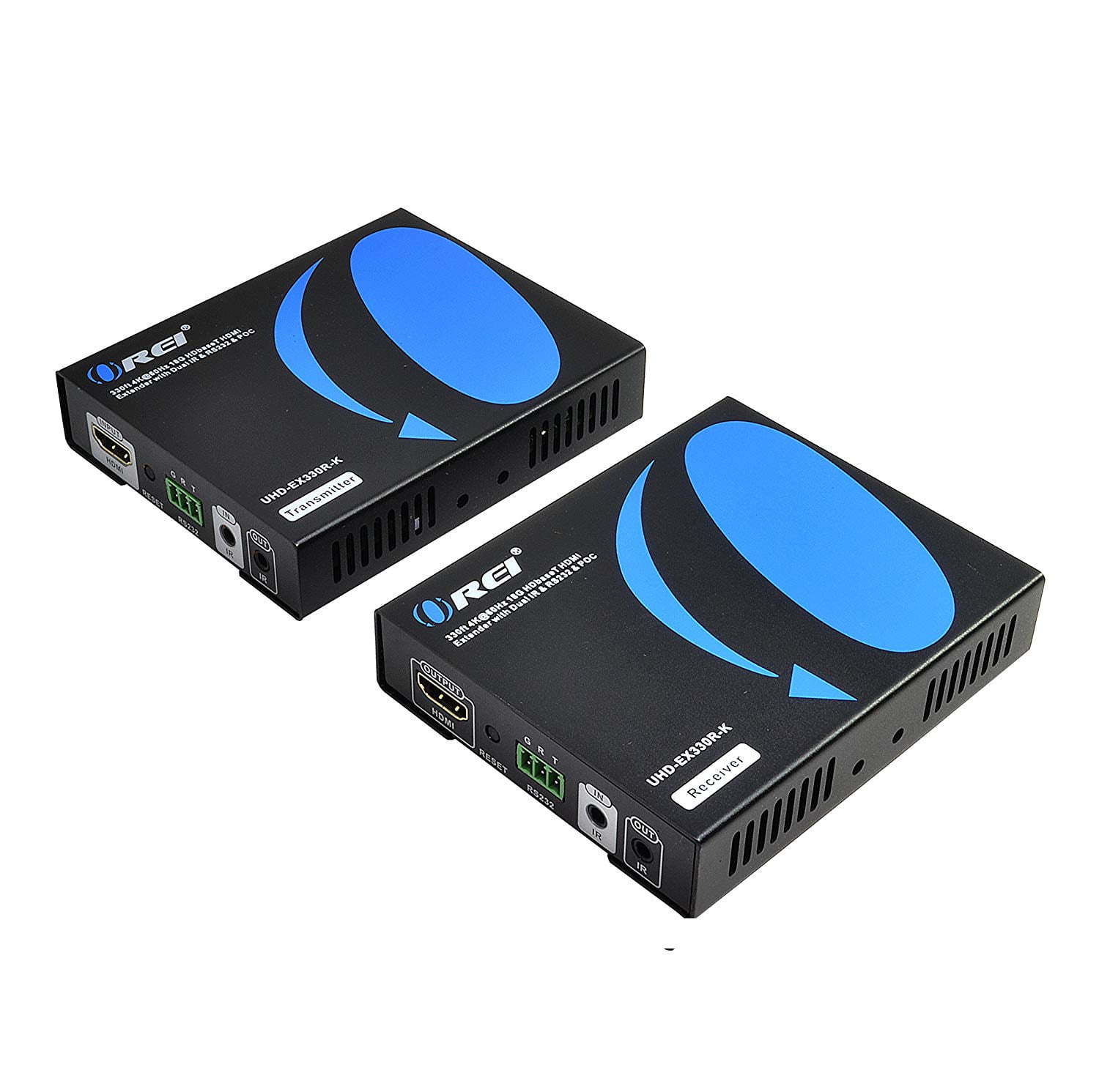 OREI UltraHD HDMI Extender 18G HDBaseT Over Single CAT5e/CAT6 Cable 4K ...