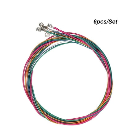 6pcs/Set Rainbow Colors Colorful Acoustic Guitar Strings Musical ...