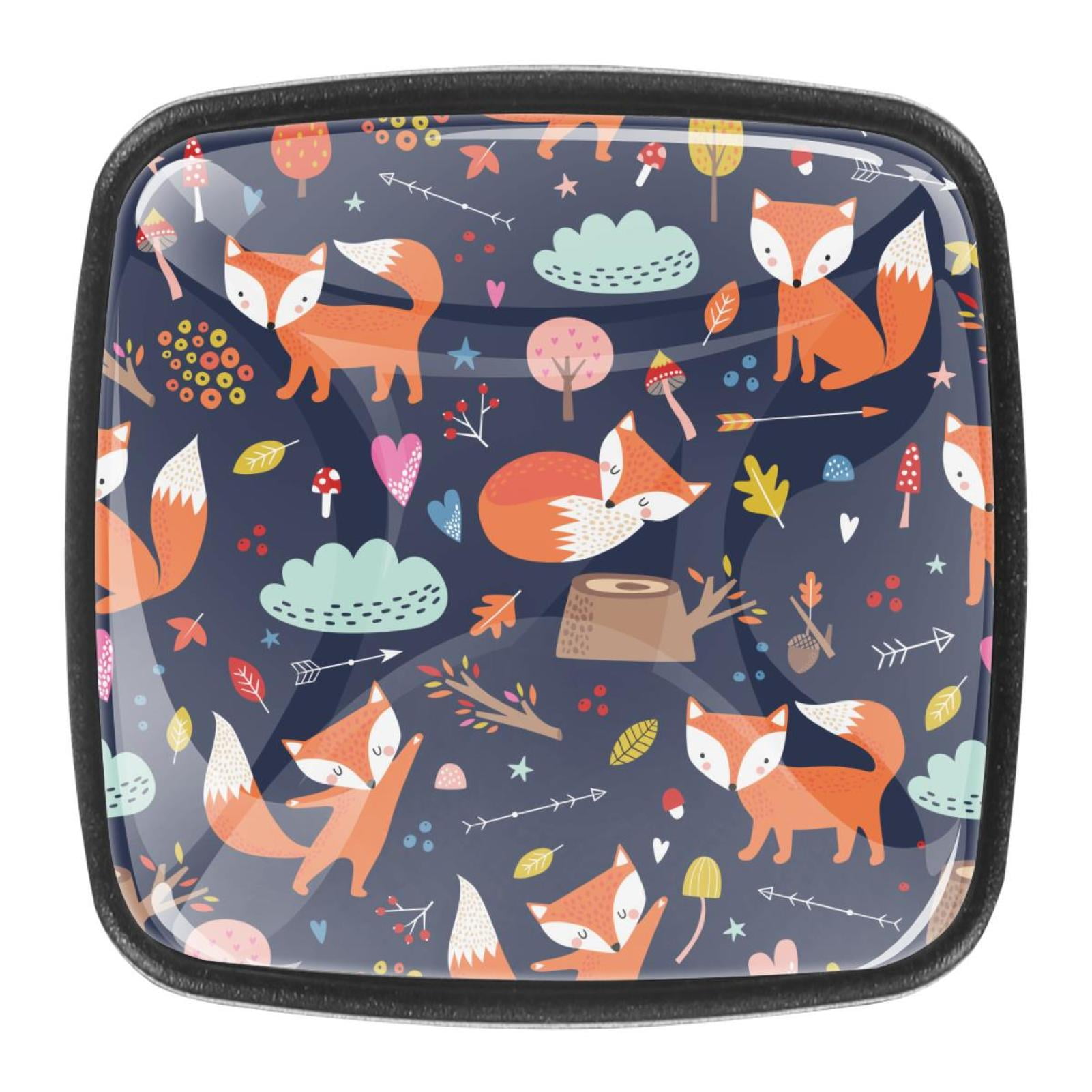 4 Pcs Square Cabinet Handle Cupboard Knob Drawer Pulls Handle Fox ...