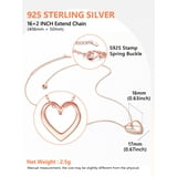 Silvora 925 Sterling Silver Heart Necklace for Women Love Pendant ...