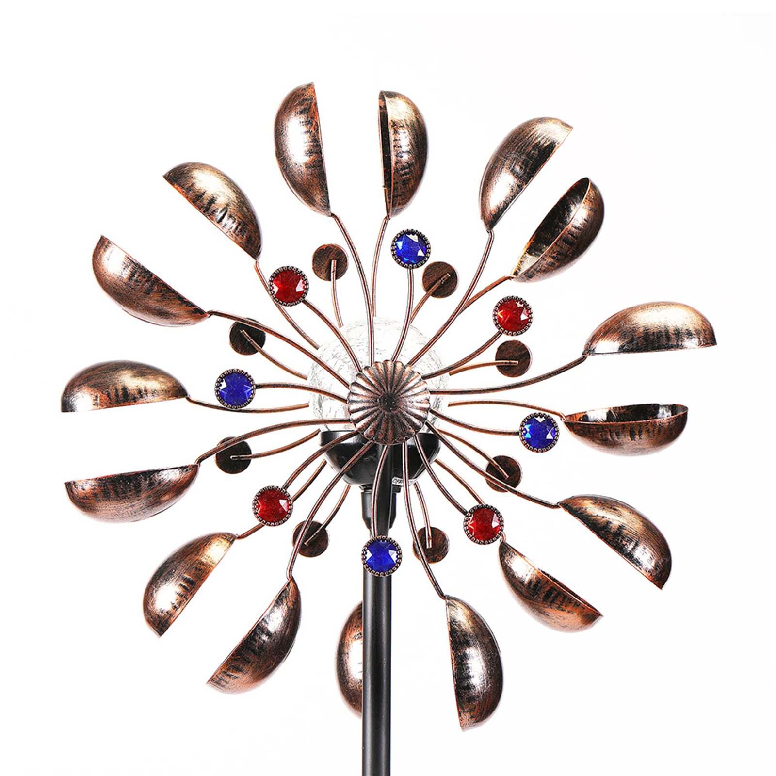 Solar Wind Spinners, Solar Wind Spinner with Metal Garden Stake, with ...