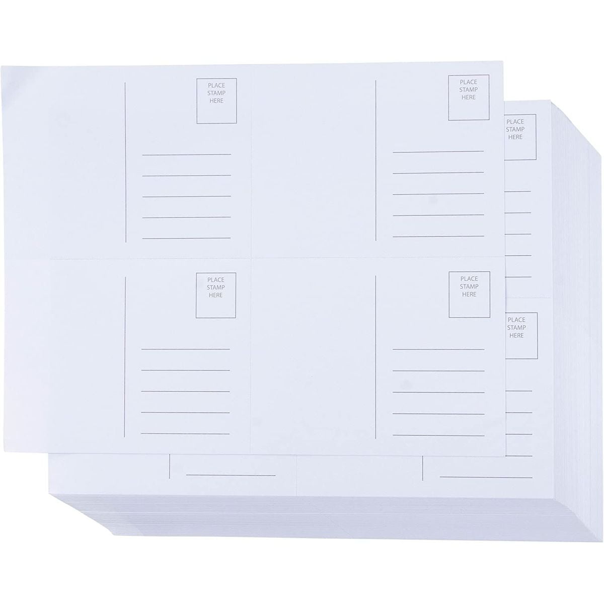 Blank Postcards - 100-Sheet Kraft Paper Postcards, Self Mailer Mailing ...