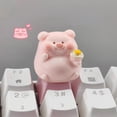 Oasiva Charming Cartoon Pig Keycap Plastic Mechanical Keyboards Crossed ...