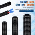 Split Wire Loom Tubing 1/4", 1/2", 3/8" X 100 ft Black Flexible ...