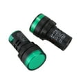 4 Pcs AC220V Green LED Power Indicator Pilot Signal Light Lamp 22mm Dia ...