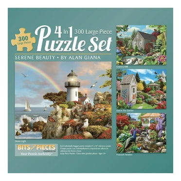 Bits and Pieces - 4-In-1 Multi-Pack River Escapades 300 Piece Jigsaw Puzzles for Adults - Each ...