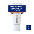 Native Whole Body Deodorant Cream Coconut Vanilla 3 oz Odor Protection ...