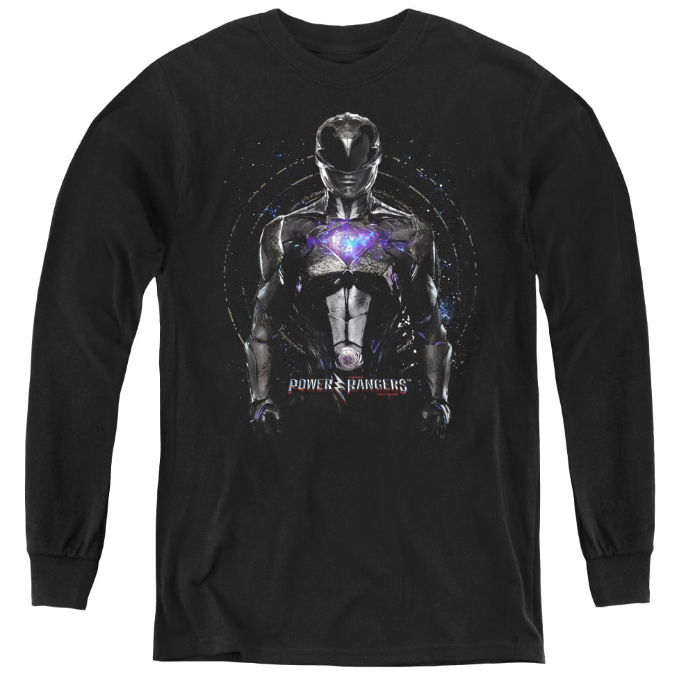 Power Rangers - Black Ranger - Youth Long Sleeve Shirt - Medium ...
