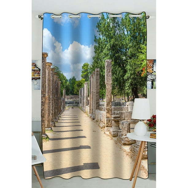 EREHome Ruins Ancient Olympia Elis Greece Blackout Window Curtain ...
