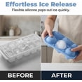Baseball Ice Mold, 3D Silicone Ice Cube Tray, Slow Melting Ice Block ...