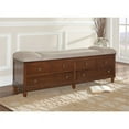 Bowery Hill Padded Top Storage Bench in Rustic Umber - Walmart.com