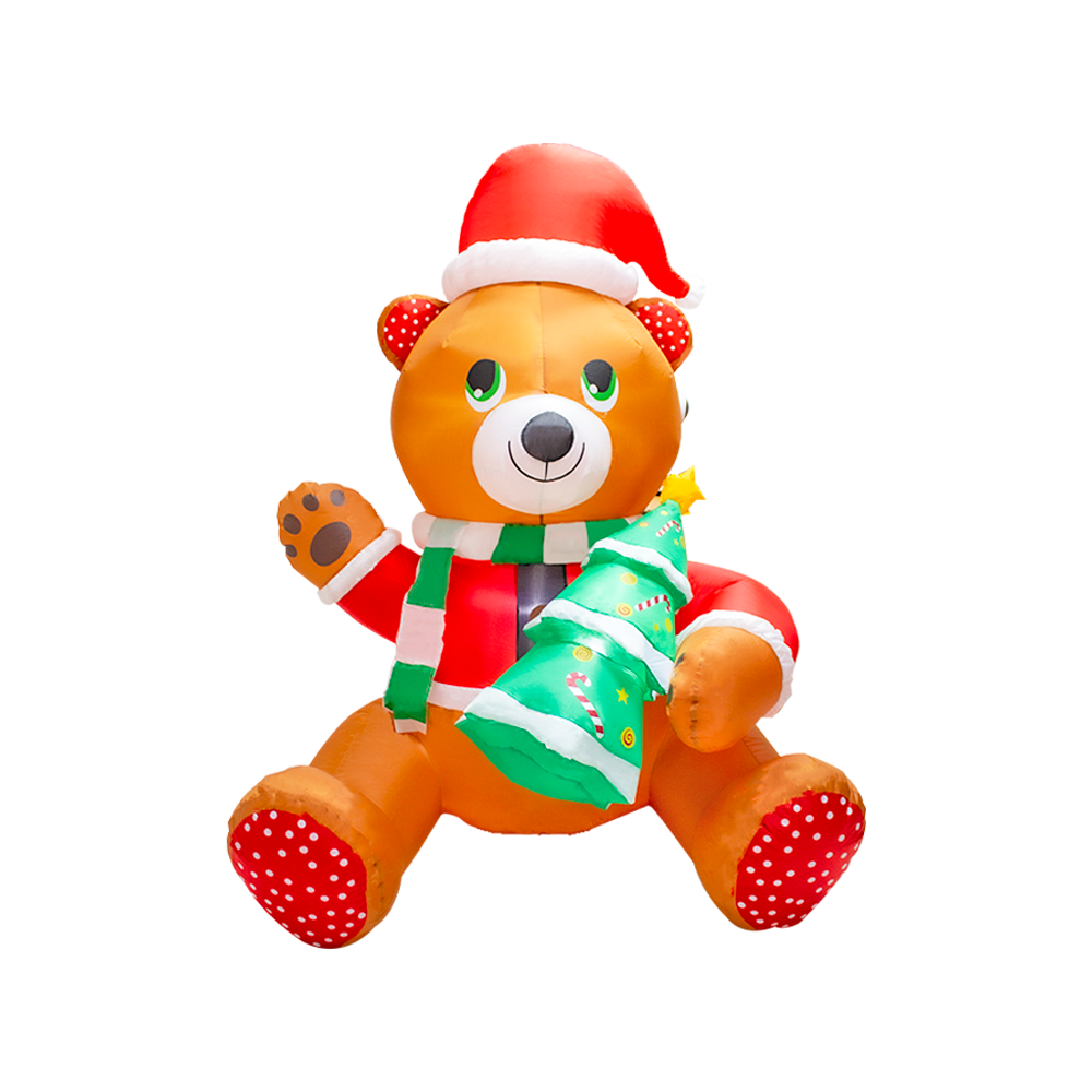 Inflable Navideño Osito Con Árbol de Navidad 1.80 m Importadora La ...