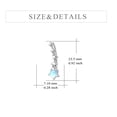 Stars Ear Cuffs Earrings 925 Sterling Silver Moonstone Climbers Ear ...