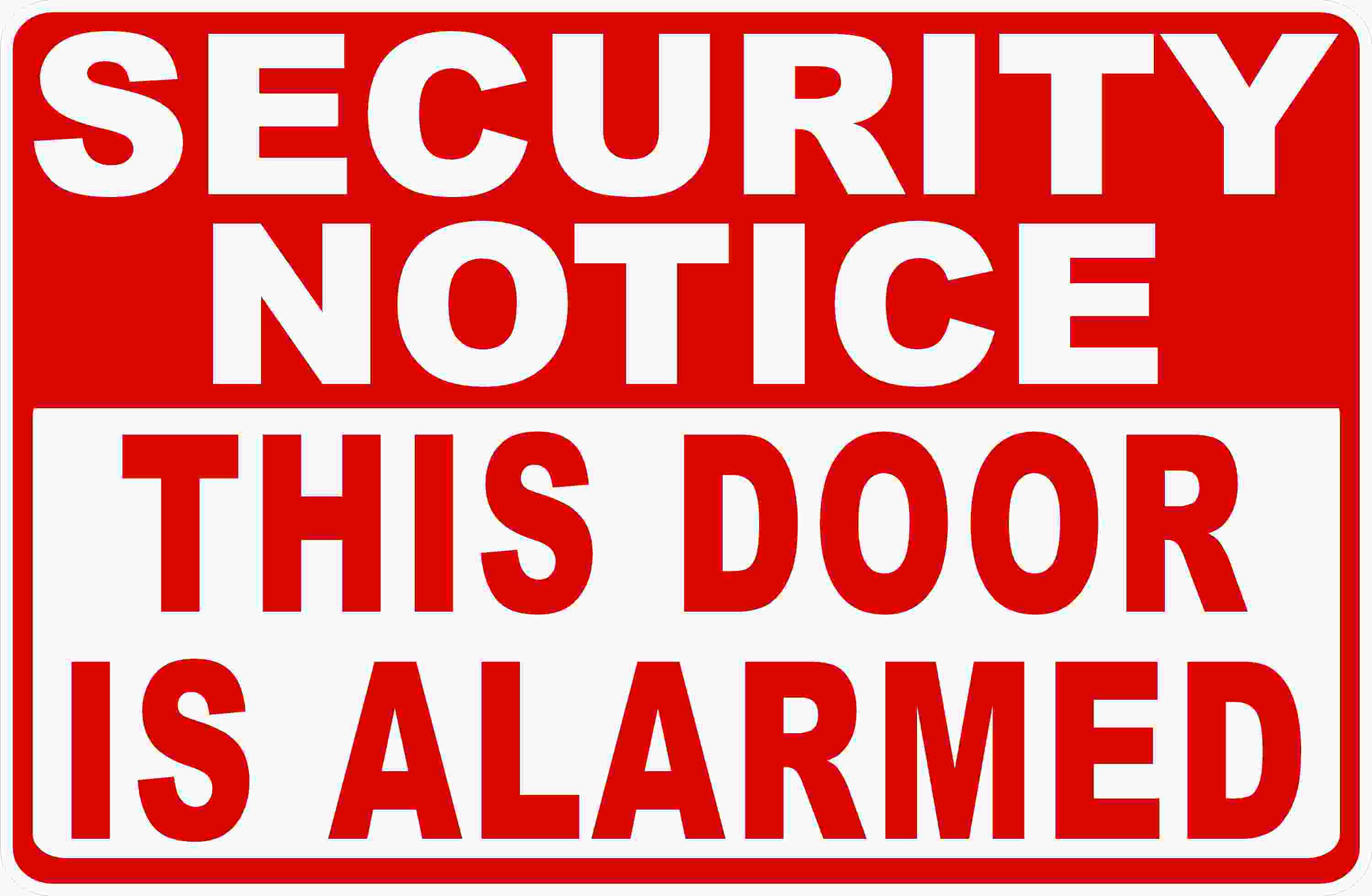 Security Notice This Door is Alarmed Sign - Walmart.com