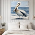 Wall Art Prints, Coastal Pelican Framed Canvas Prints for Bedroom ...