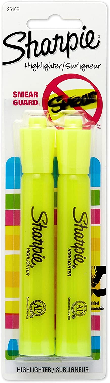 Buy Sharpie 25162PP Accent Tank-Style Highlighter Fluorescent Yellow 2 ...