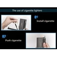 FOCUS Automatic Cigarette Case Dispenser with Built in Torch Lighter ...