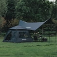 BLACKDOG, Family Camping Tent, Automatic Quick-opening Black Vinyl ...