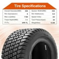 "HALBERD 20x10-8 Lawn Garden Tires, Turf Saver, Tubeless, 4PR, Set of 2 ...