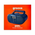 Onn+ Portable CD Boombox Navy with Digital FM Radio, CD-RW and Program ...