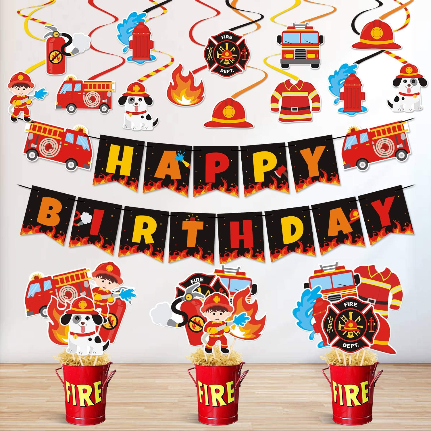 Fire Department Party Decorations | Shelly Lighting