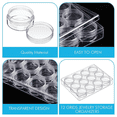 Clear Bead Organizer Bead Storage Containers Set with 12 Boxes (1.5 X 1 ...