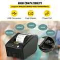 VEVOR Printer Receipt, 58mm Thermal Printer, USB Port Printer, ESC/POS ...