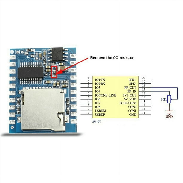 SV19T Voice Playback Module One-To-One Trigger Serial Port Control ...