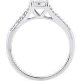 1/4 Carat T.W. Diamond Sterling Silver Promise Ring - Walmart.com