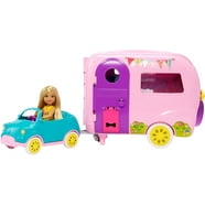 Barbie DreamCamper 3-in-1 Playset: Vehicle, Camping RV with Pool, 50 ...