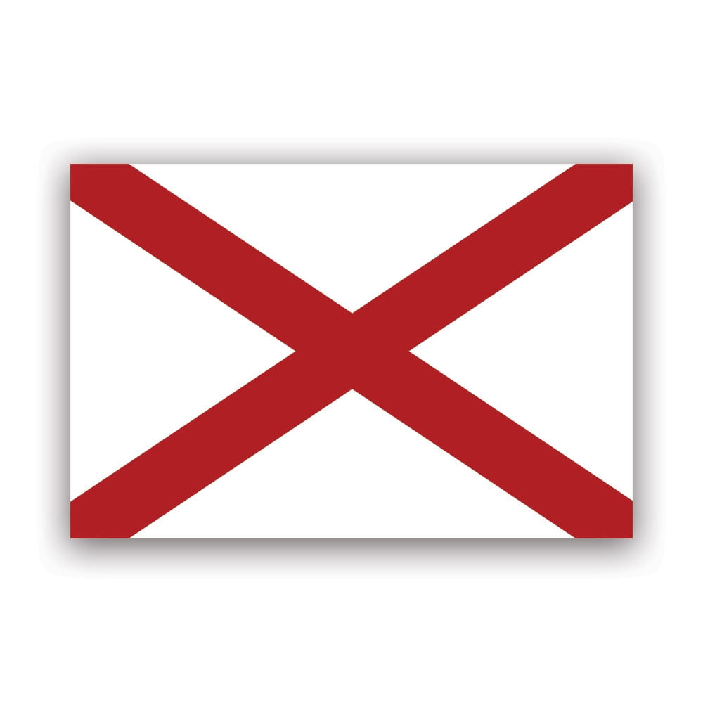 Alabama Flag Sticker Decal - Self Adhesive Vinyl - Weatherproof - Made ...