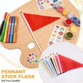 Uxcell Handheld Triangle Flag, Pennant Flags on Sticks Flags Small Mini Solid Blank Hand Held ...