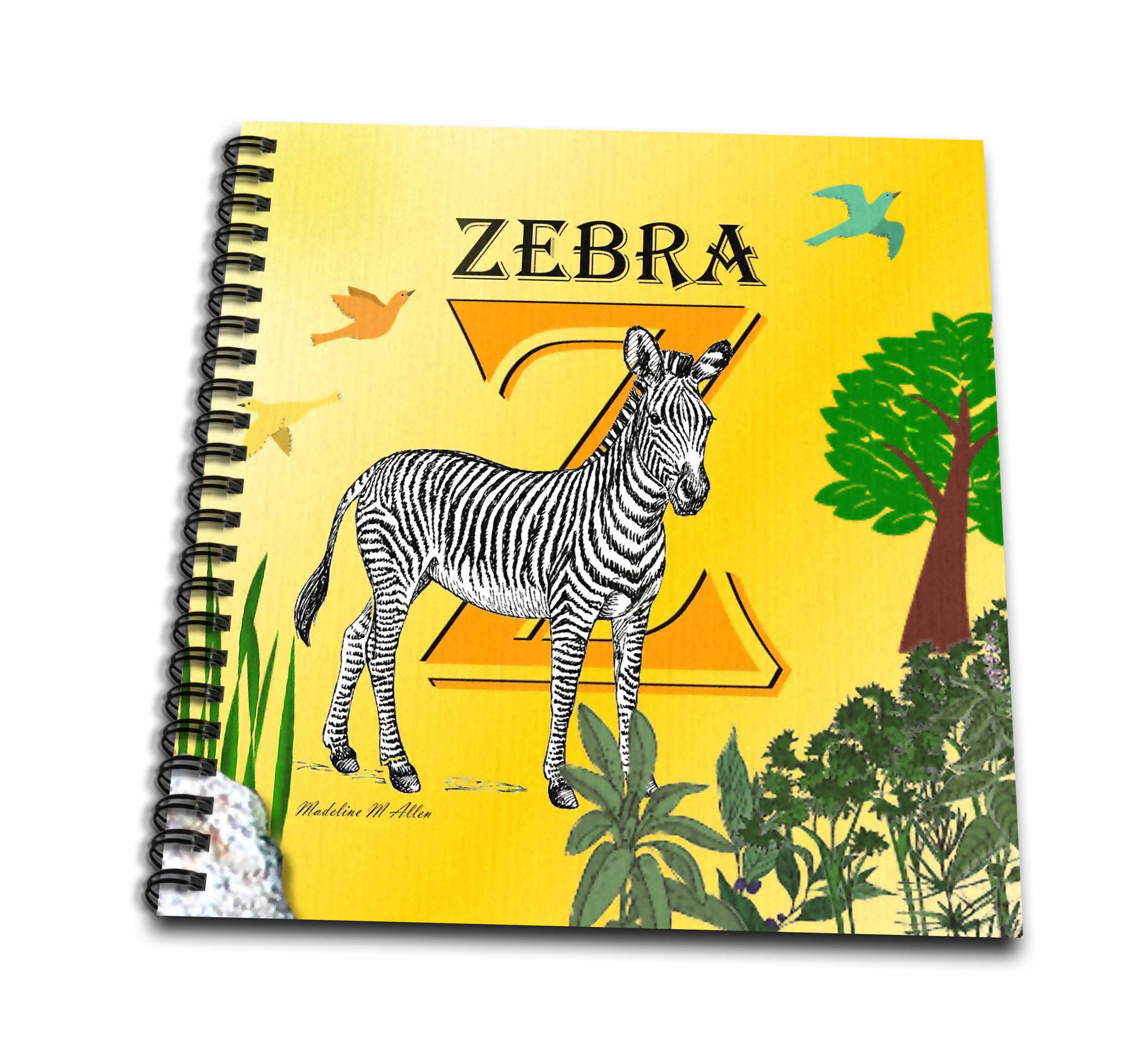 3dRose Decorative Animal Alphabet Art for children - Z is for a black ...