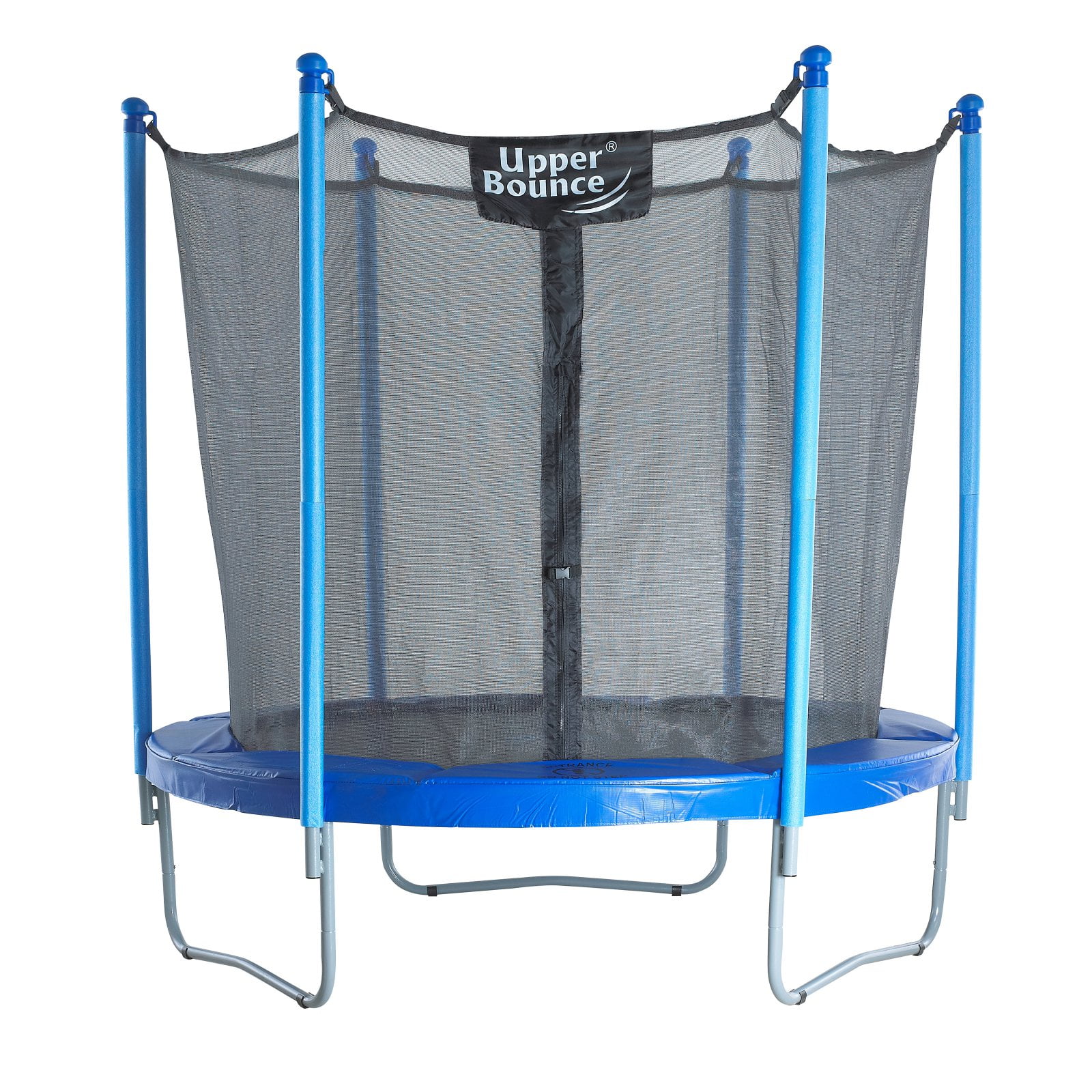 Machrus Upper Bounce 7.5 FT Round Trampoline Set with Safety Enclosure ...