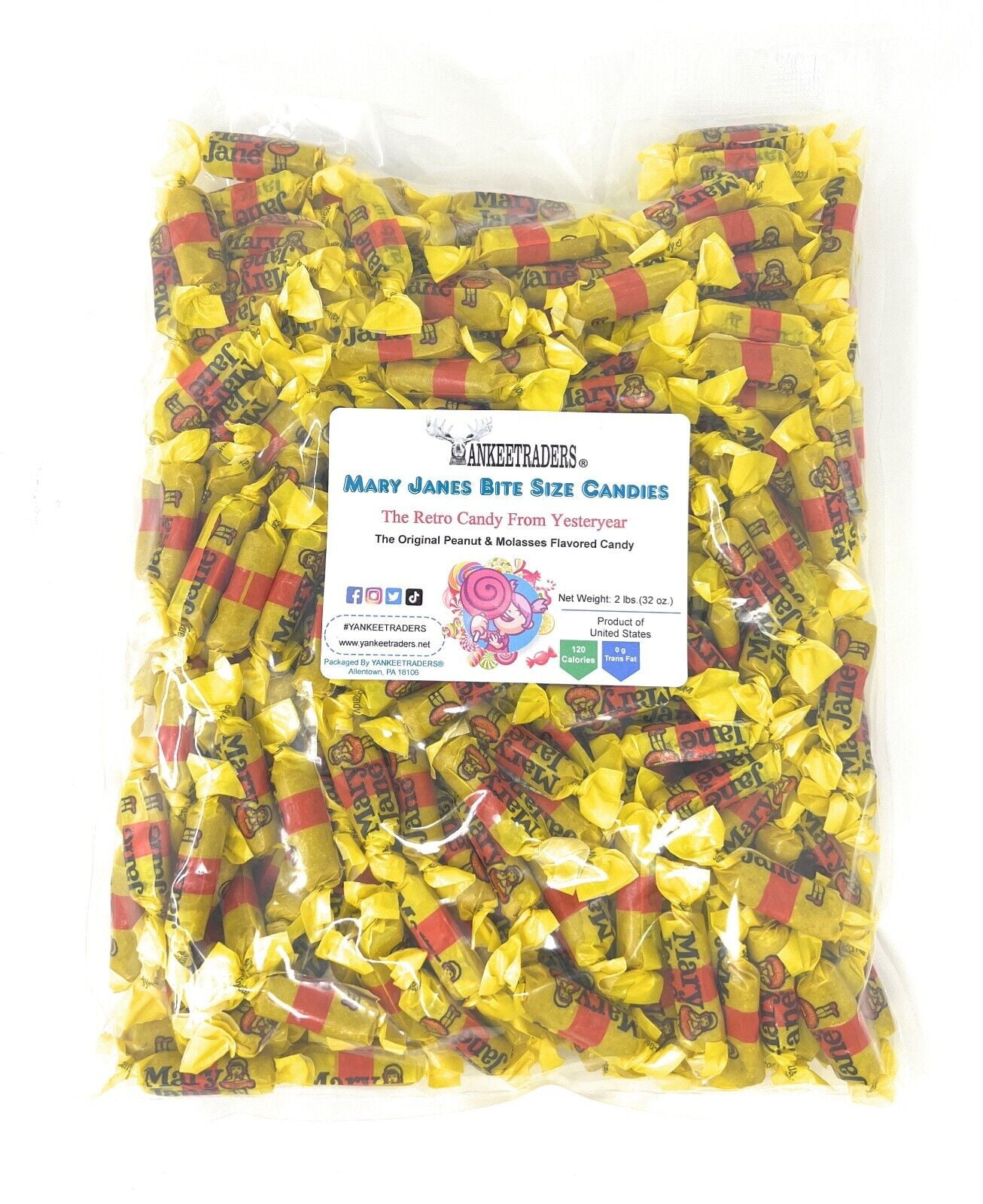YANKEETRADERS® Mary Janes Retro Candy(Bite Size), 2 lbs. - Walmart.com